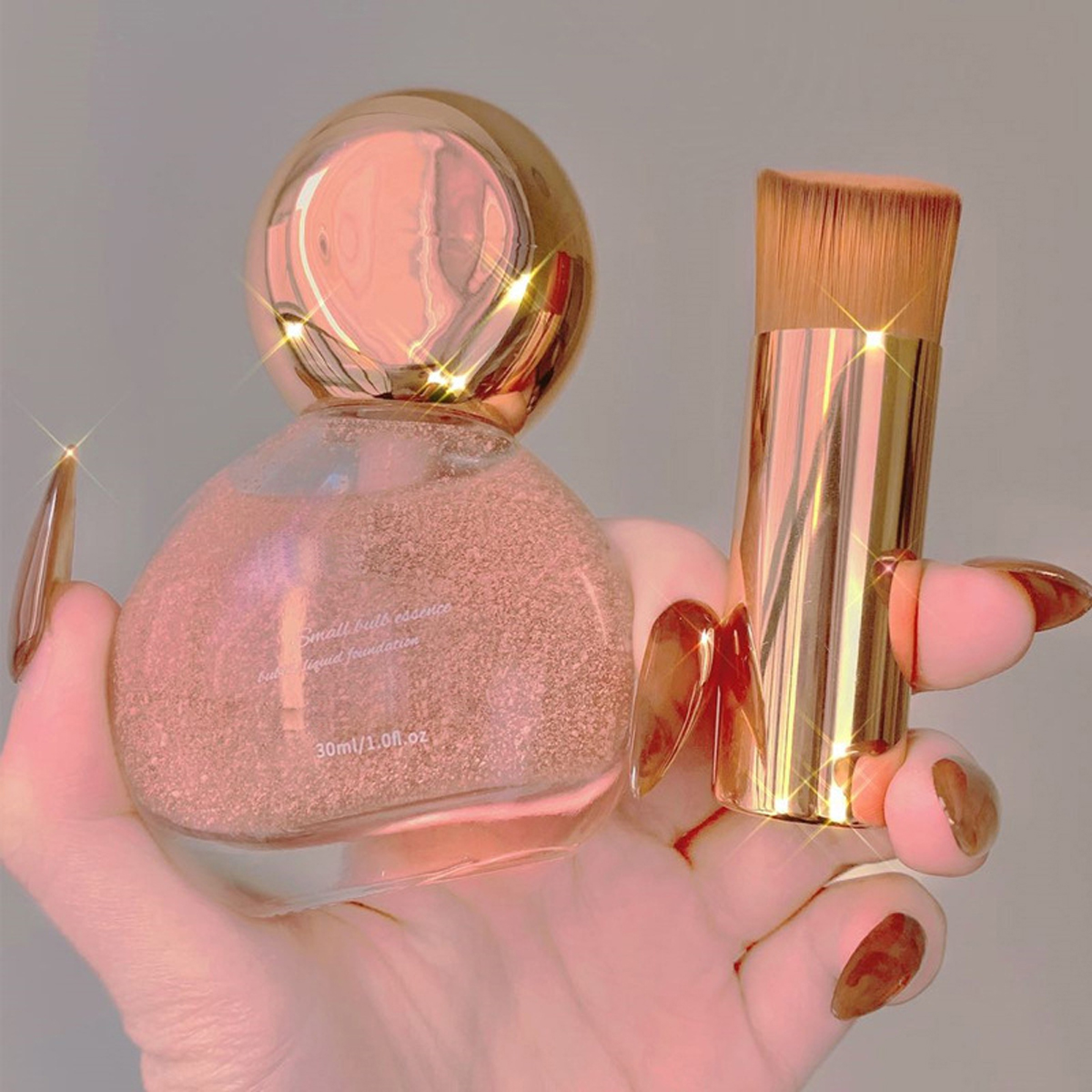 Bubble water foundation liquid nourishing skin type moisturizing small ...